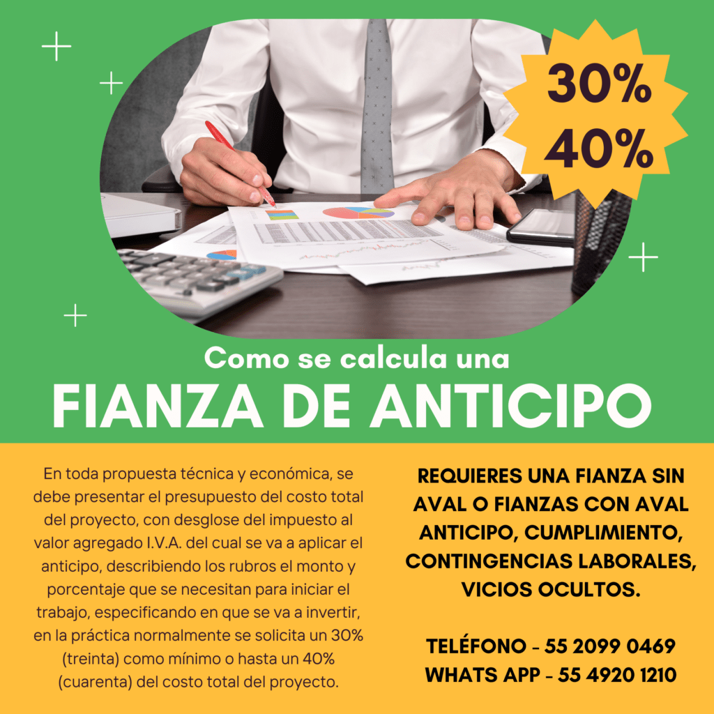 Calcula una Fianza de Anticipo | Conoce con Exactitud